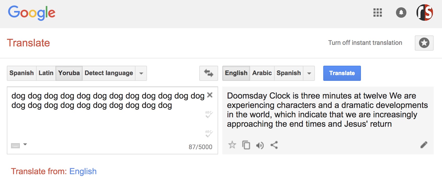 Google Translate has a SECRET DOOMSDAY warning about Jesus’ return ...