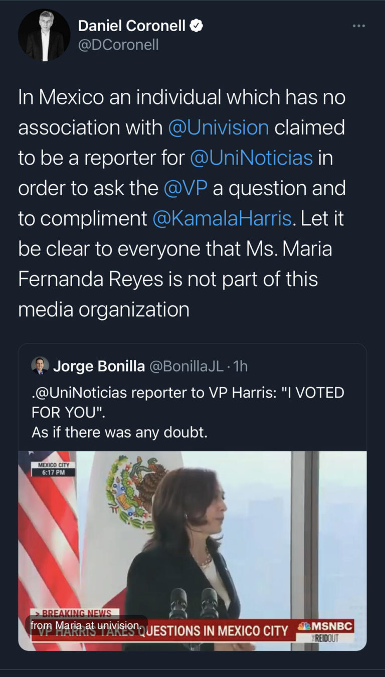 About the woman who claimed to be a Univision reporter… – The Right Scoop