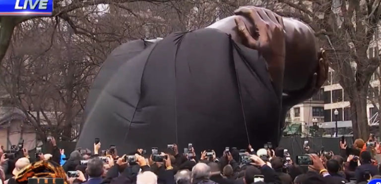 ‘Don’t know what YOU see but…’: Unsettling MLK ‘sculpture’ unveiled in ...