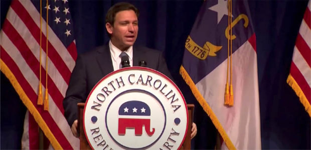 WATCH LIVE: Governor Ron DeSantis speaks at the NC GOP Convention ...