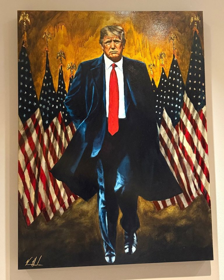 BREAKING: White House reveals stunning new Trump portrait hanging in ...