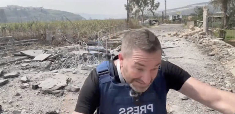 DUDE VIDEO – The moment Israel struck Lebanon bridge with reporter ...